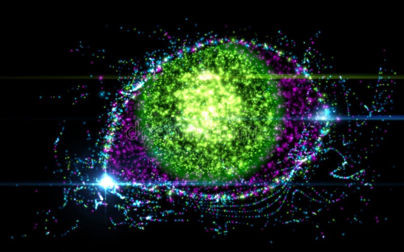 Abstract Eye From Light Particles, With Flare Effect. Vector ...