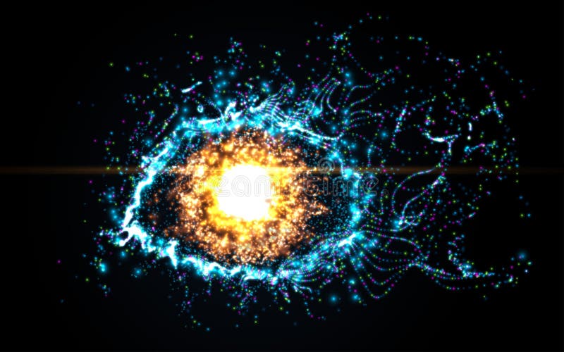 Abstract Eye from Light Particles, with Flare Effect. Vector ...