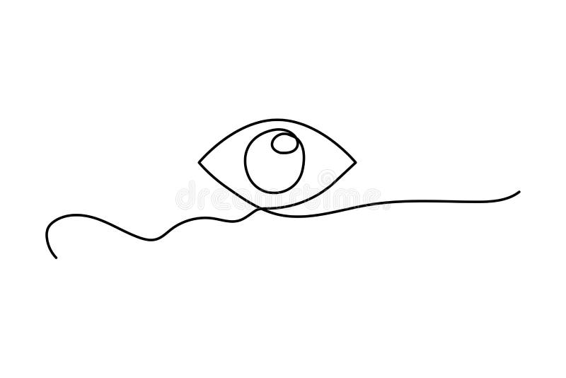 Abstract Eye Line for Print Design. Contour Icon. Vector Illustration ...
