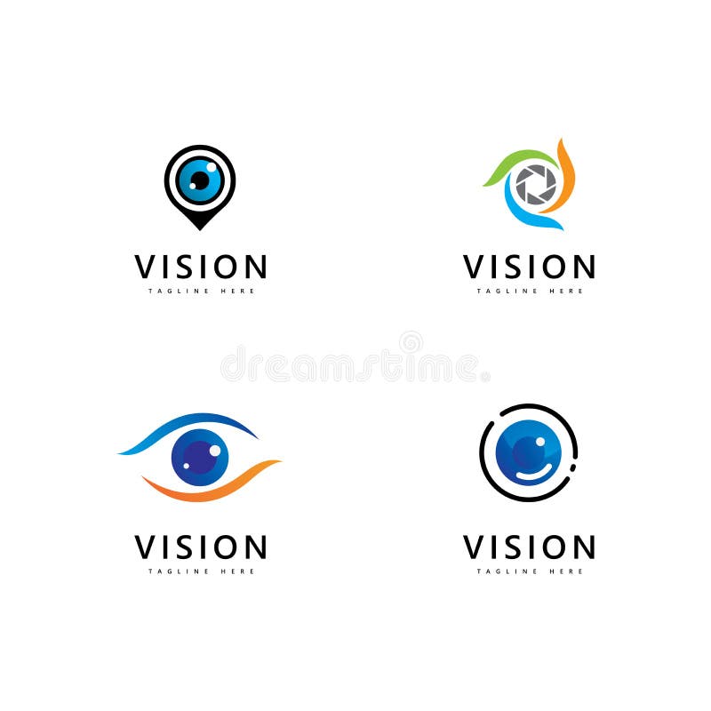 Abstract Eye Logo Letter Vision Eye Symbol Vector Template Design Stock ...