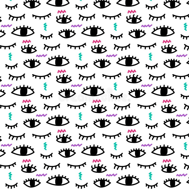 Abstract Eye Pattern. stock vector. Illustration of drawing - 99661869
