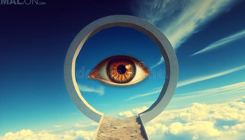 Abstract Eye Symbol, Surreal Vision Art, Modern Design, Stock Photo ...