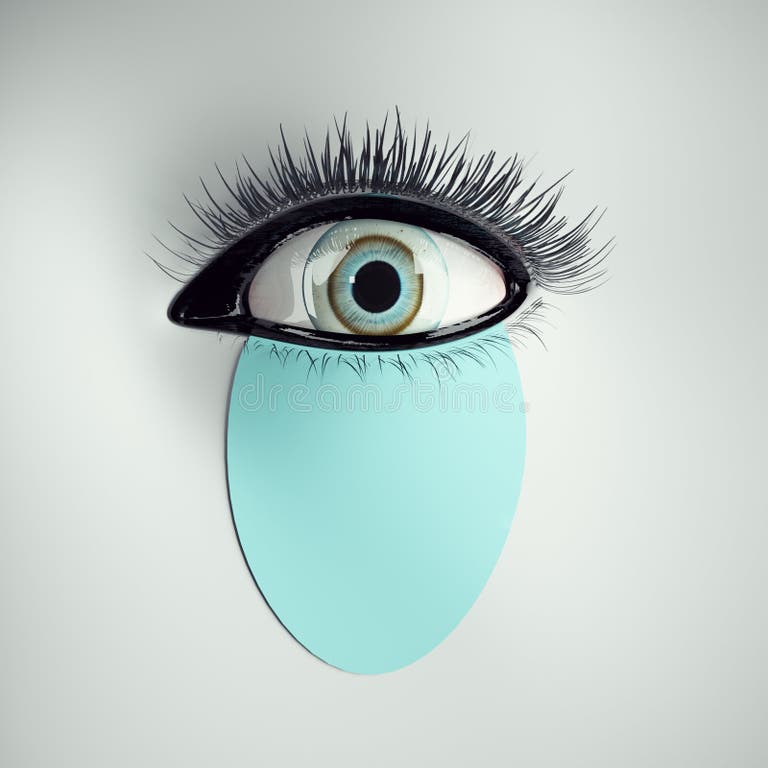 Abstract Eye on White Background. Vision Concept Stock Illustration ...