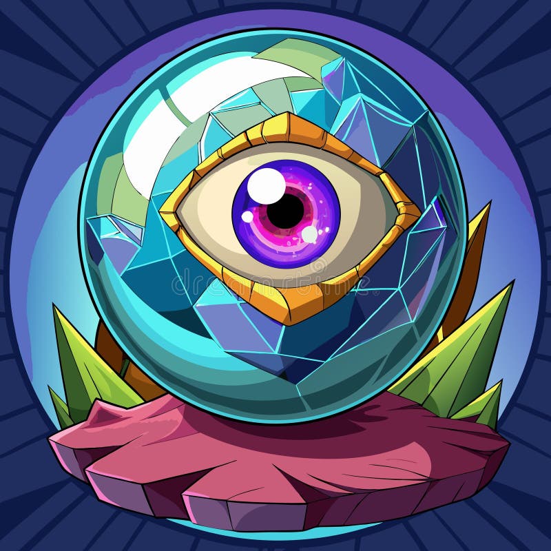 Abstract Eyeball in Sphere stock vector. Illustration of concept ...