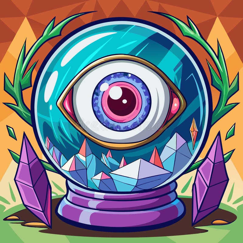 Abstract Eyeball in Sphere stock vector. Illustration of creative ...