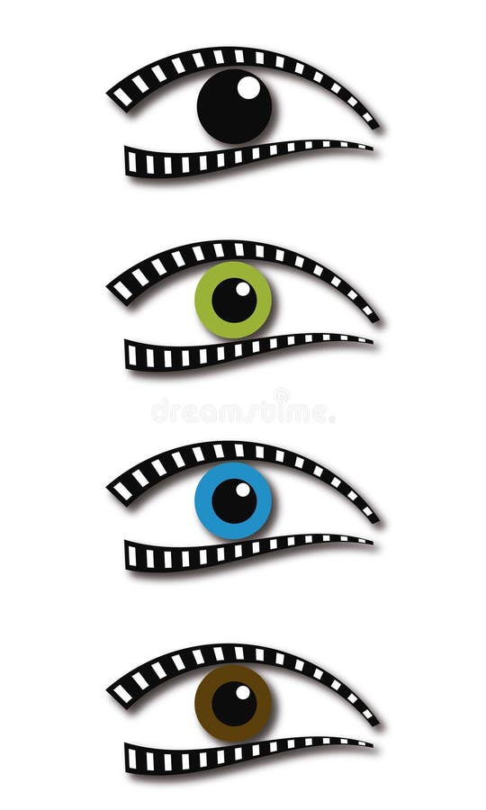 Abstract Eyes. Colorful Optical Symbols Eyes Focused Lens Recent Vector ...