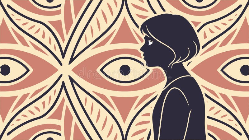 Abstract Eyes Pattern, Esoteric and Mysterious Design, Vector Design ...