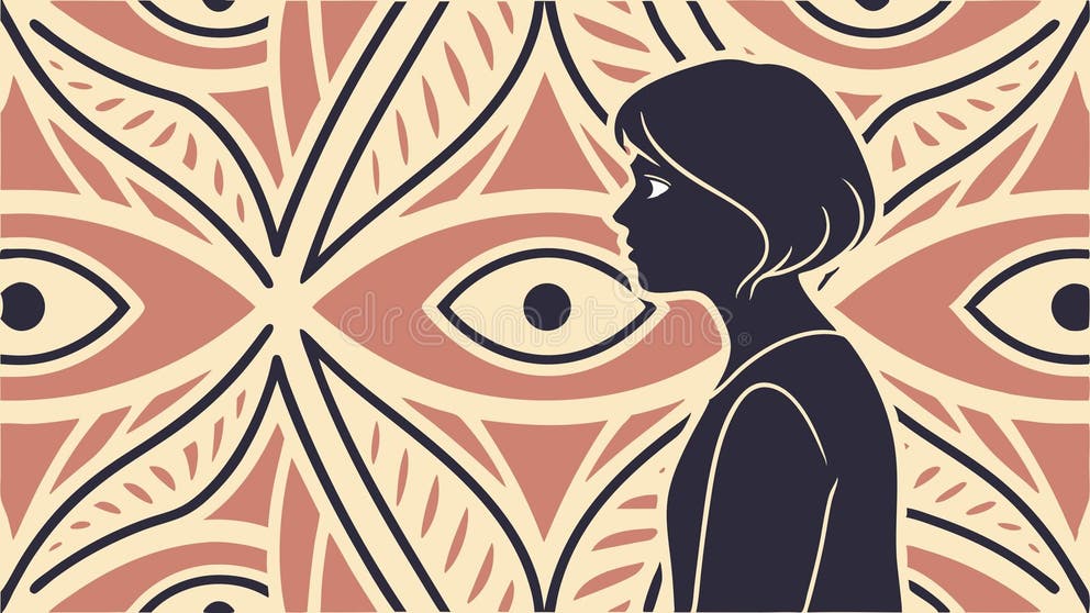 Abstract Eyes Pattern, Esoteric and Mysterious Design, Vector Design ...