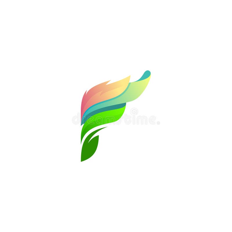 Abstract F Logo Colorful, Letter F Design 3d Colorful Stock Vector ...