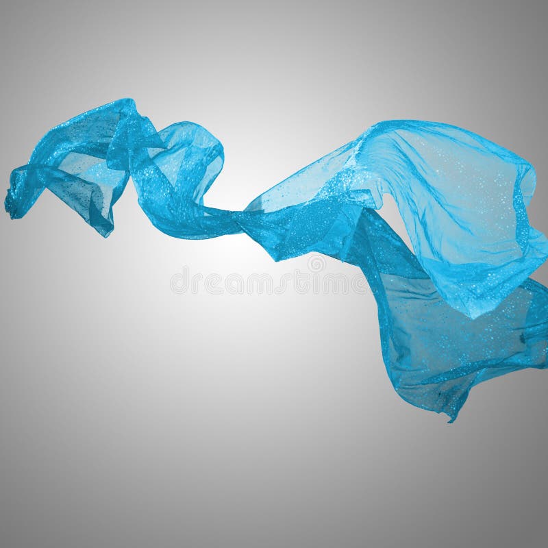 Abstract Blue Fabric in Motion Stock Image - Image of stylish ...