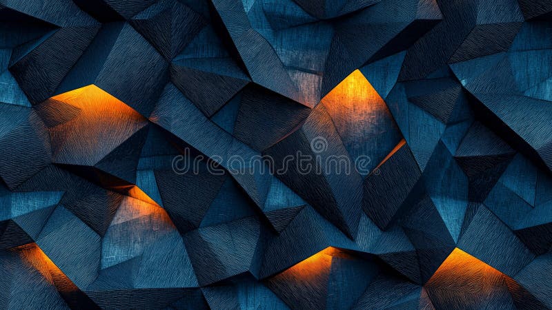 Abstract Fabric-like Texture with Angular Tessellation and Blue-ember ...
