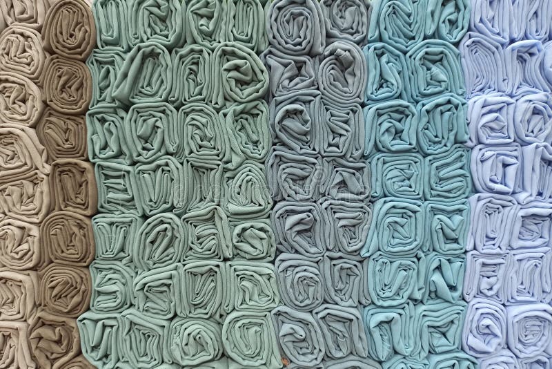 Abstract Fabric Roll Pattern in Fabric Store Stock Image - Image of ...