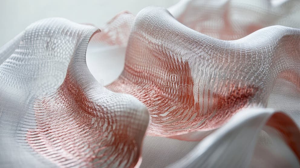 Abstract Fabric Shape with Memory Properties and Bending Features Stock ...