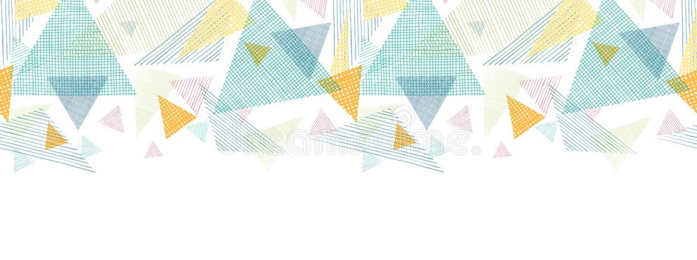 Abstract Fabric Triangles Horizontal Seamless Stock Vector ...