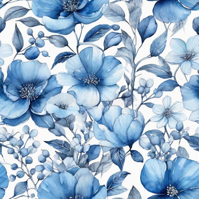 Abstract Fabric Waves Textured Play of Blue and White Stock ...