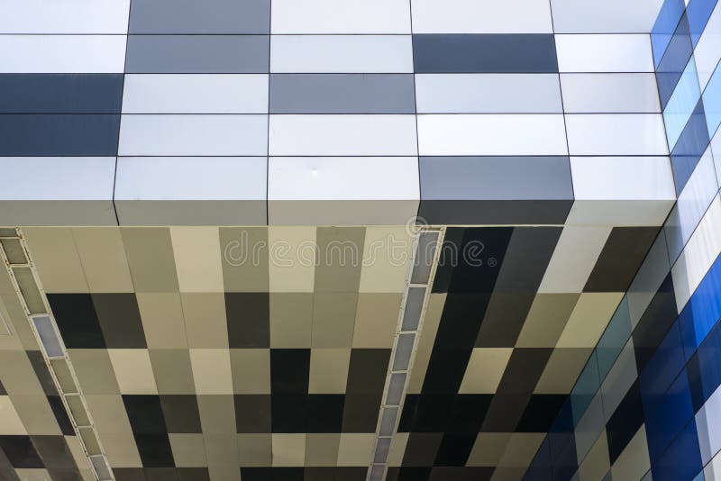 Abstract Facade of a Modern Building Stock Image - Image of office ...