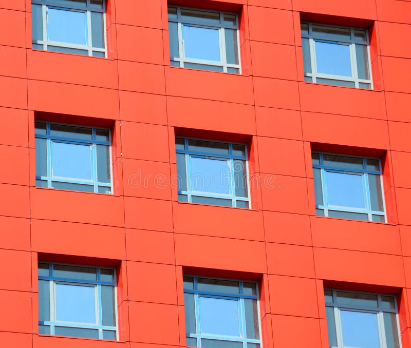 Abstract Facade of a Modern Building Stock Image - Image of modernity ...