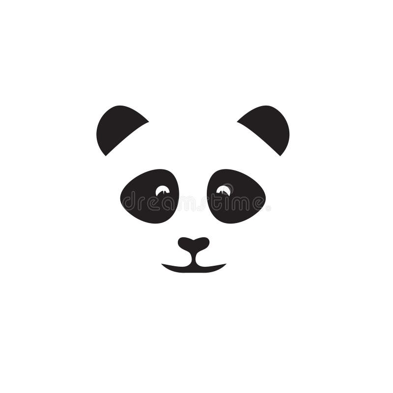 Abstract Face of Cute Panda Vector Design Stock Vector - Illustration ...