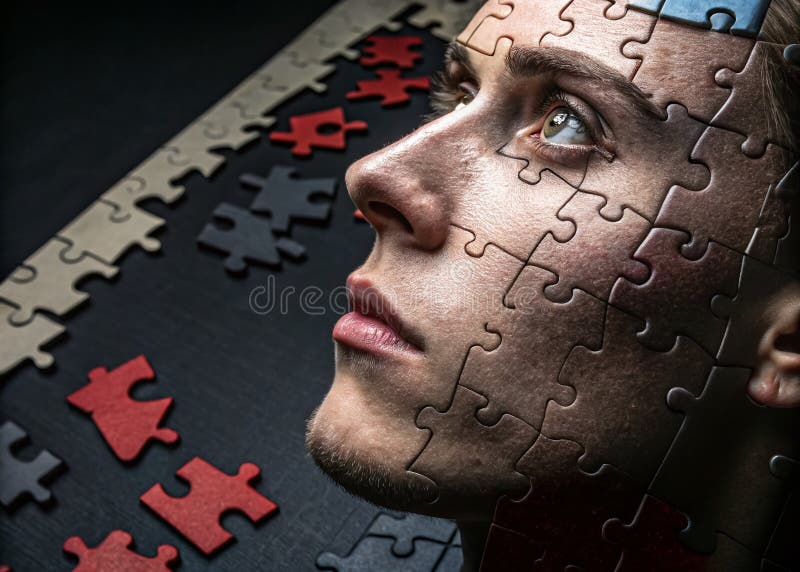 Abstract Face Emerges from a Chaotic Juxtaposition of Geometric Puzzle ...