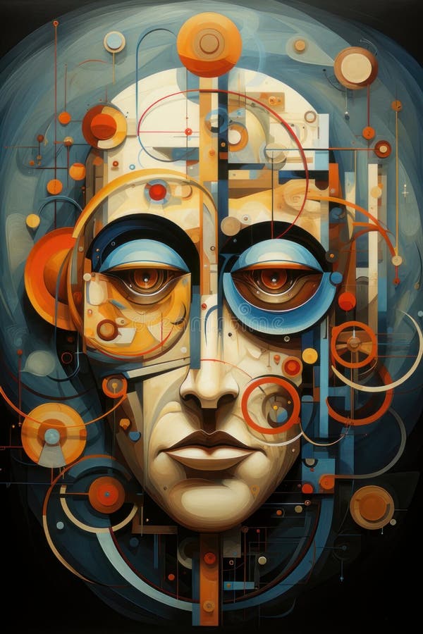 Abstract face of god stock photo. Image of profile, shape - 367746716