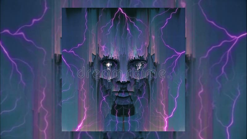 Face in abstract animation stock footage. Video of human - 281673370