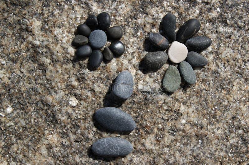 An Abstract Face Made of Different Stones. Stock Photo - Image of ...