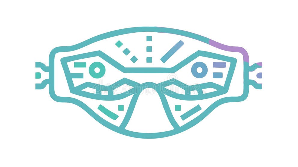 Abstract Face Mask Tech Patterns, Vector Design Generative AI Stock ...