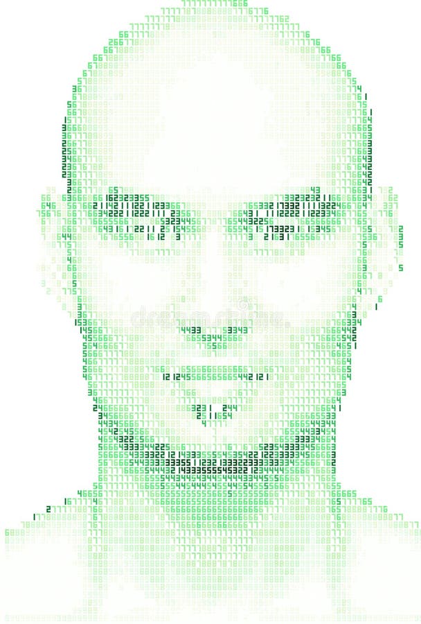 Abstract Face Numbers Art Beauty Stock Vector - Illustration of ...