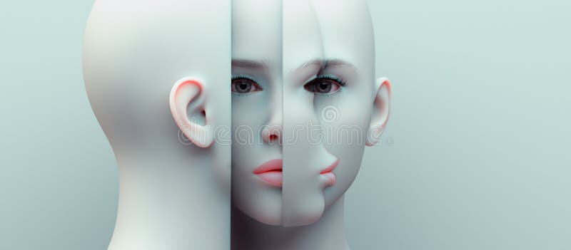 Abstract Face Profile of Women Stock Illustration - Illustration of ...