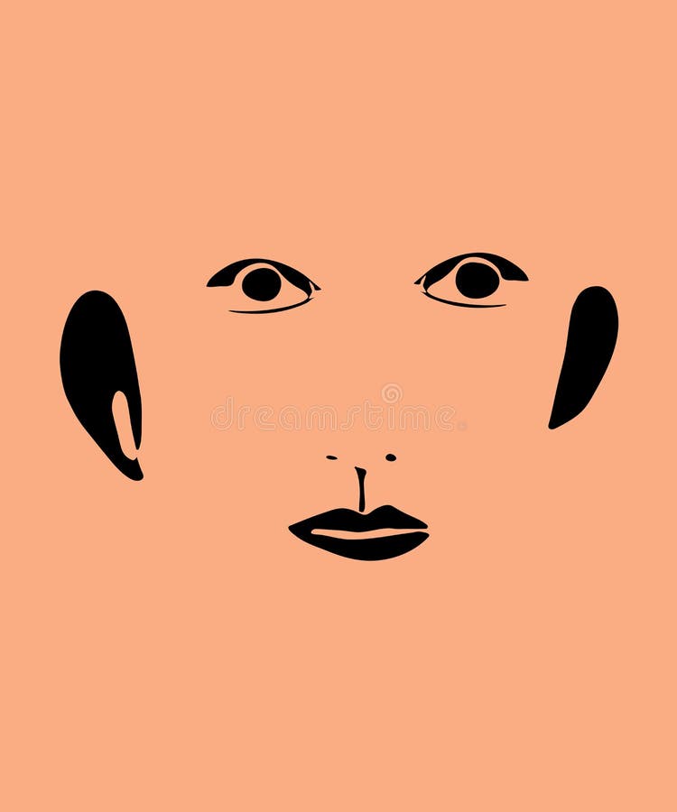 Abstract Face. Vector Illustration of Human Face Stock Vector ...