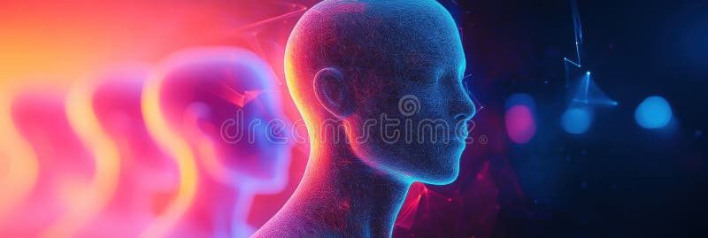 Abstract Faceless Avatars in Vibrant Colors Create an Engaging Space ...