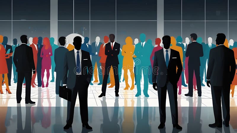 Abstract Faceless Business Characters Networking at an Event Stock ...