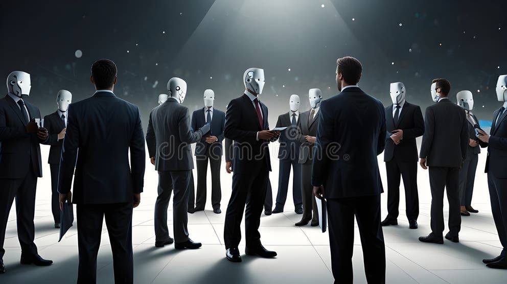 Abstract Faceless Business Characters Networking at an Event Stock ...
