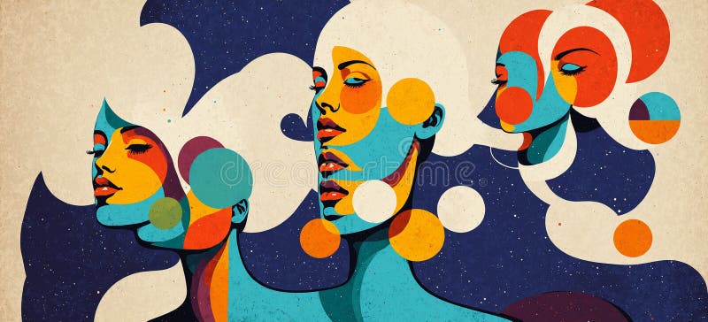 Abstract Faces Mind Thought Concept Illustration Stock Illustration ...