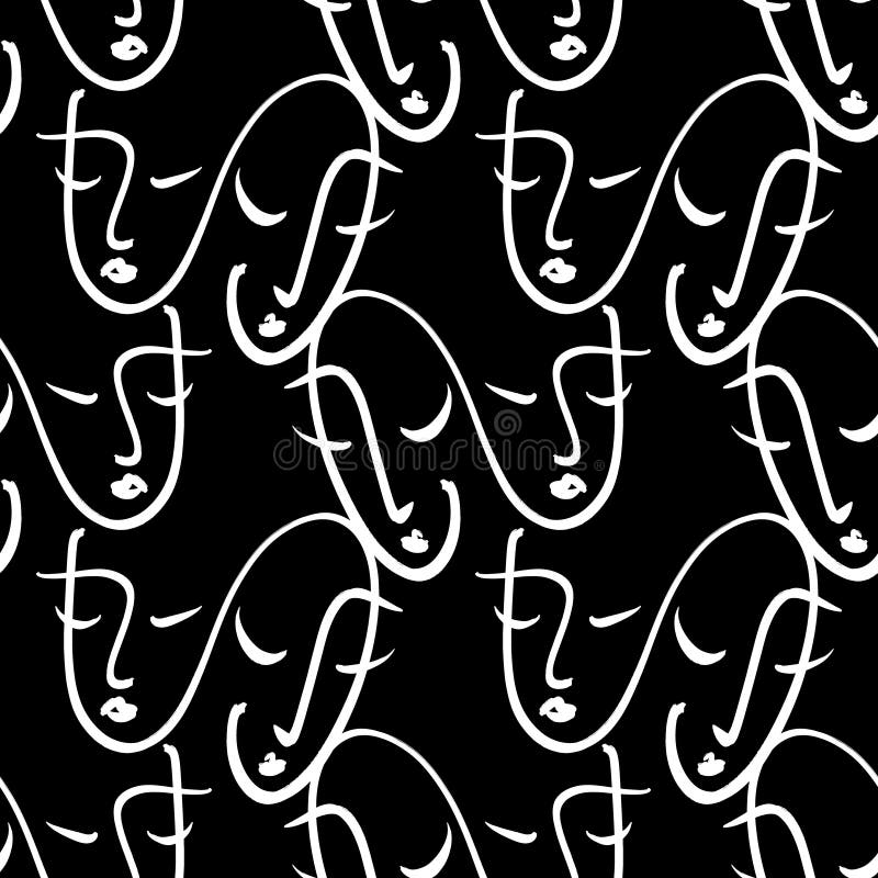 Continuous Line Drawing Faces Stock Illustrations 3 405 Continuous