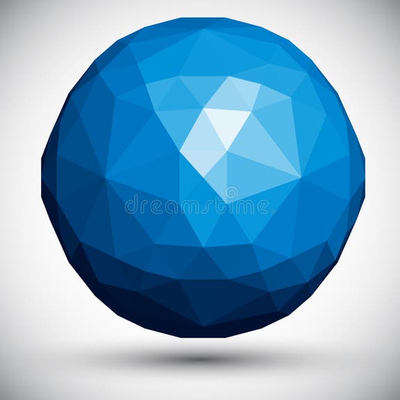 Abstract faceted sphere. stock vector. Illustration of mesh - 24958291