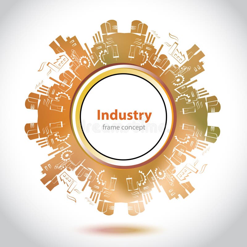 Abstract Factory Emblem - Circle Element Stock Illustration ...