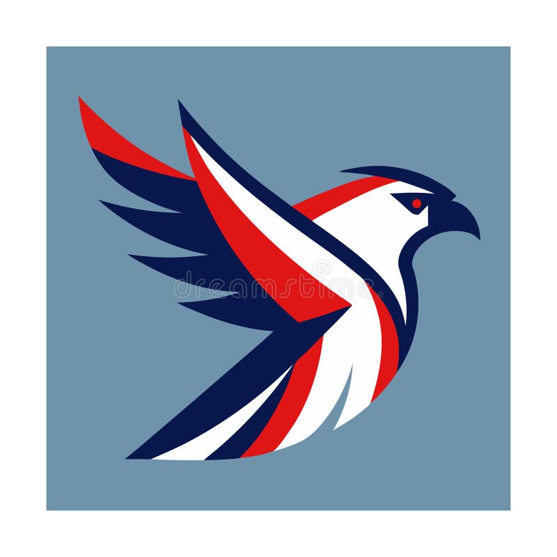 Abstract Falcon Illustration in Flight Stock Illustration ...