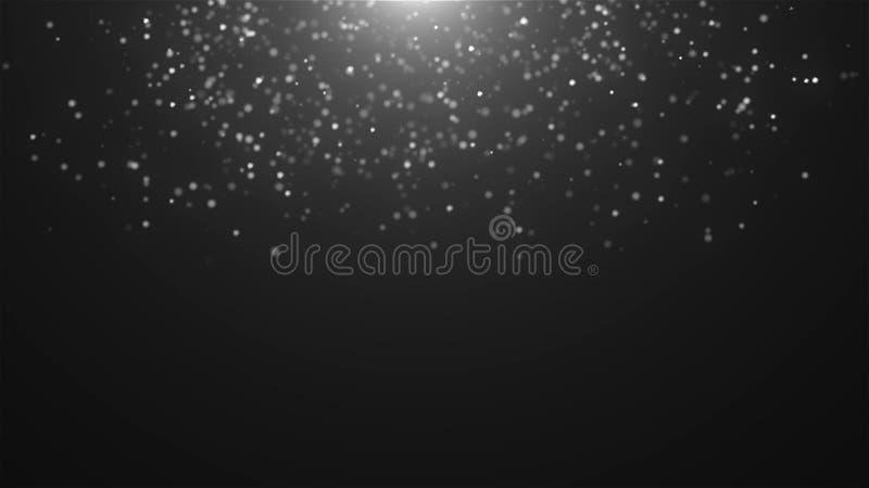 Abstract Falling Atmospheric Snow in Space, Computer Generated Abstract ...