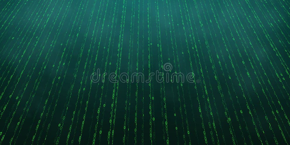 Abstract Falling Digits. Digital Code Rain in a Matrix Inspired ...