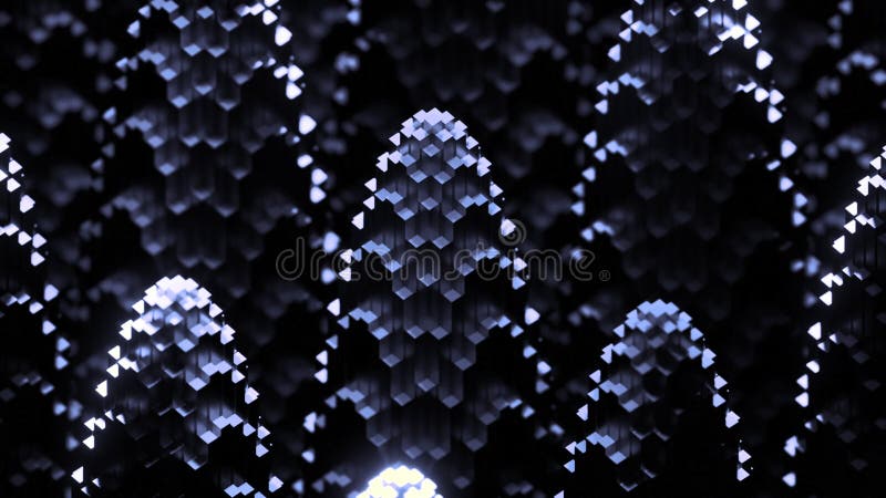 Abstract Falling Particles of Oval Shapes on a Black Background. Design ...