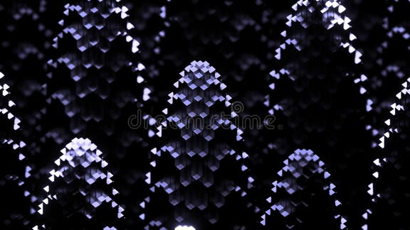 Abstract Falling Particles of Oval Shapes on a Black Background. Design ...