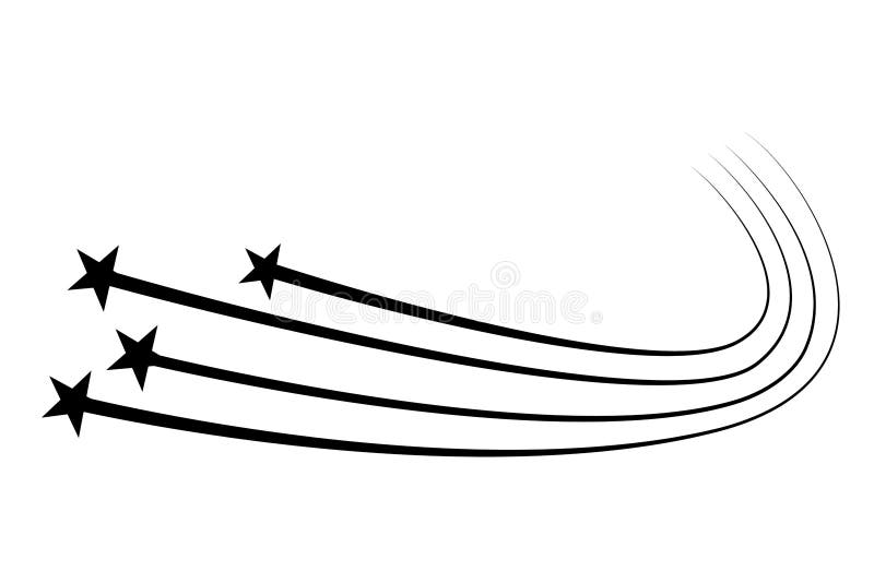 Abstract Falling Star - Black Shooting Star with Elegant Star Trail ...