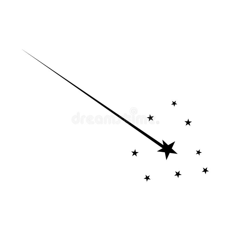 Abstract Falling Star. Simple Flat Vector Illustration Stock Vector ...