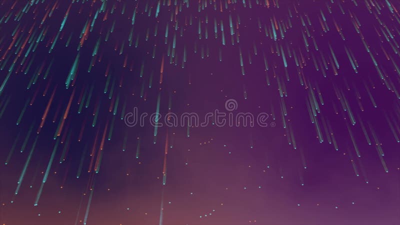 Abstract Falling Stars and Lights on Beautiful Purple Background ...