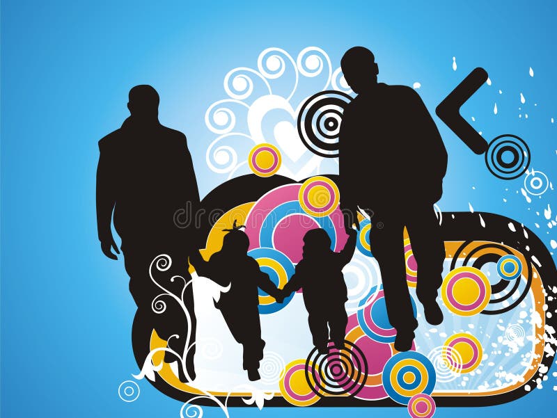 Abstract Family Floral Splash Illustration Stock Vector - Illustration ...