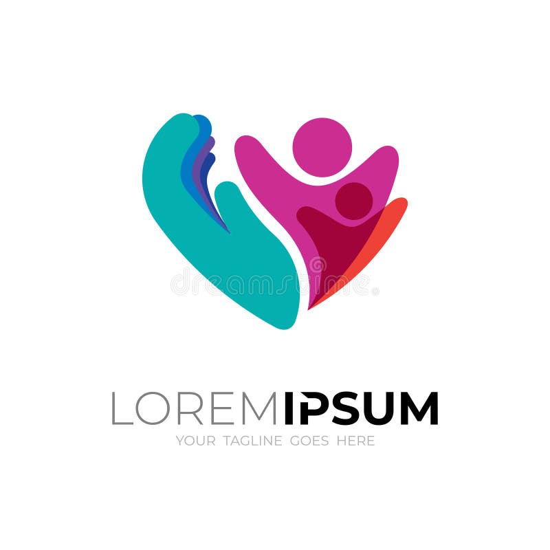 Abstract Family Logo With Simple Design , Shield Icon Stock Vector ...