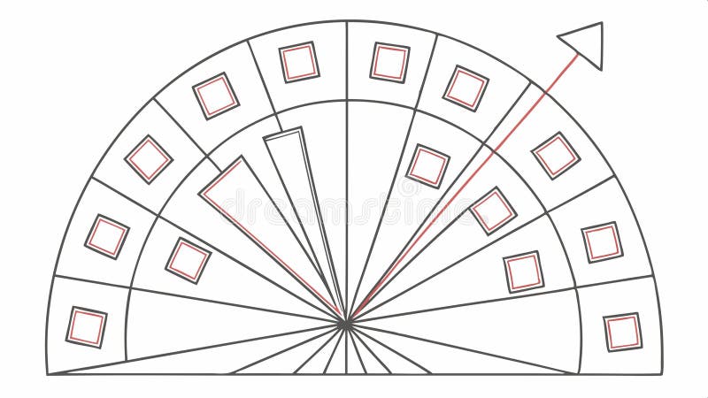 Abstract Fan Shape Pattern with Geometric Lines Design Element Vector ...