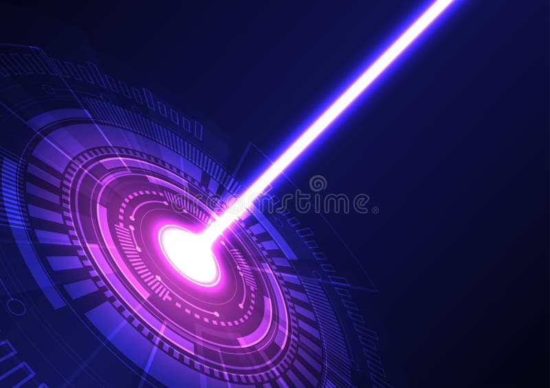 Abstract Fantastic Background with Circle Digital Network Ring. Energy ...