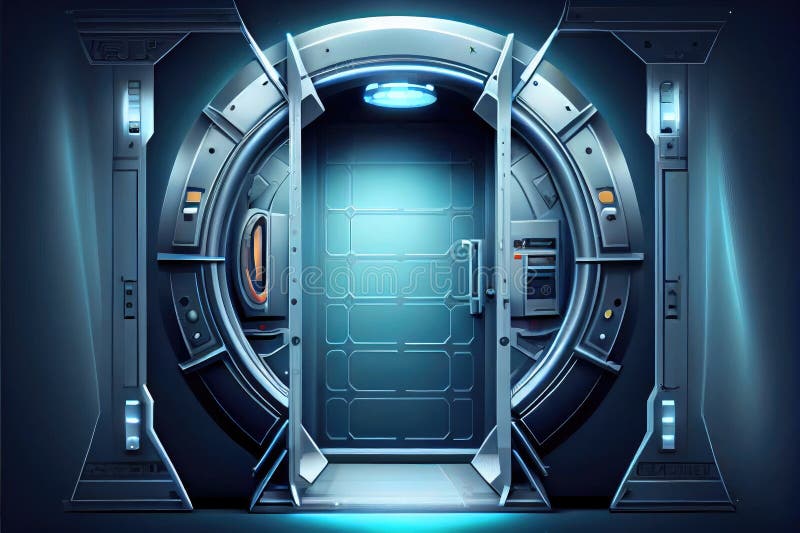 Abstract Fantastic Outer Space of Metal Gate Security Control System ...